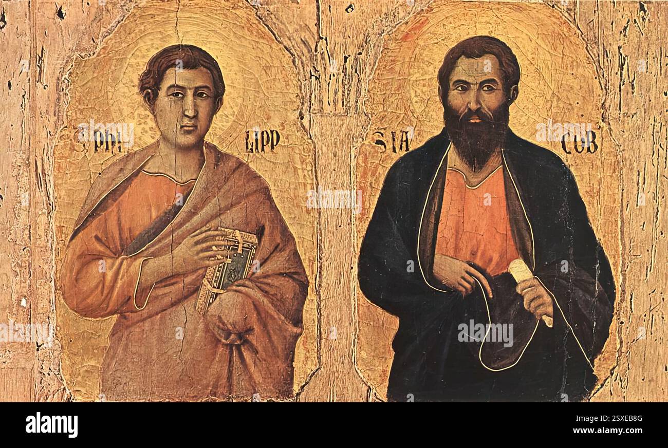 DUCCIO di Buoninsegna (b. ca. 1255, Siena, d. 1319, Siena) Maestà (detail) 1308-11 Tempera on ...