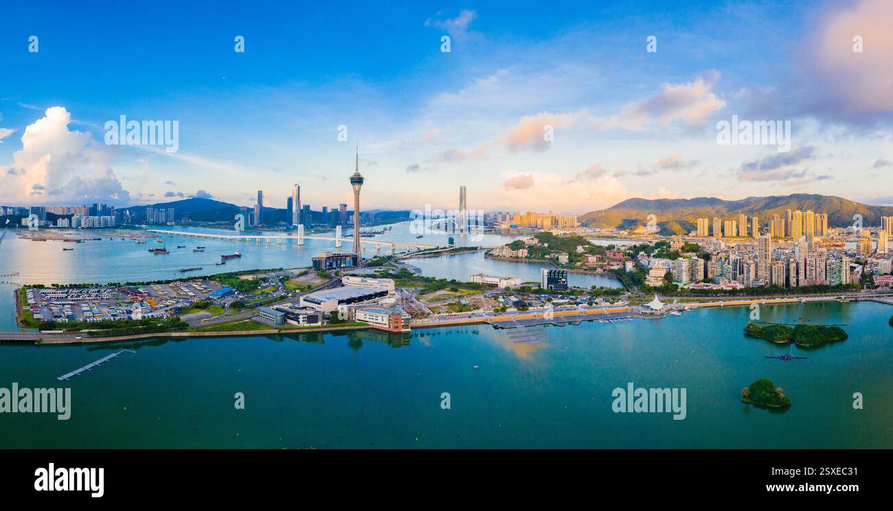 Aerial Scenery of Zhuhai and Macau Bay in China Stock Photo - Alamy