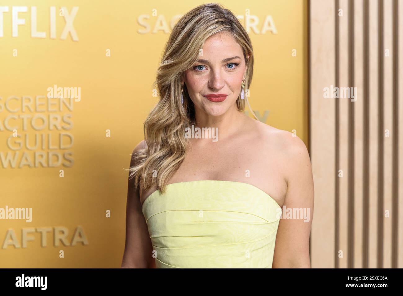 LOS ANGELES, CALIFORNIA, USA - FEBRUARY 23: Abby Elliott arrives at the ...