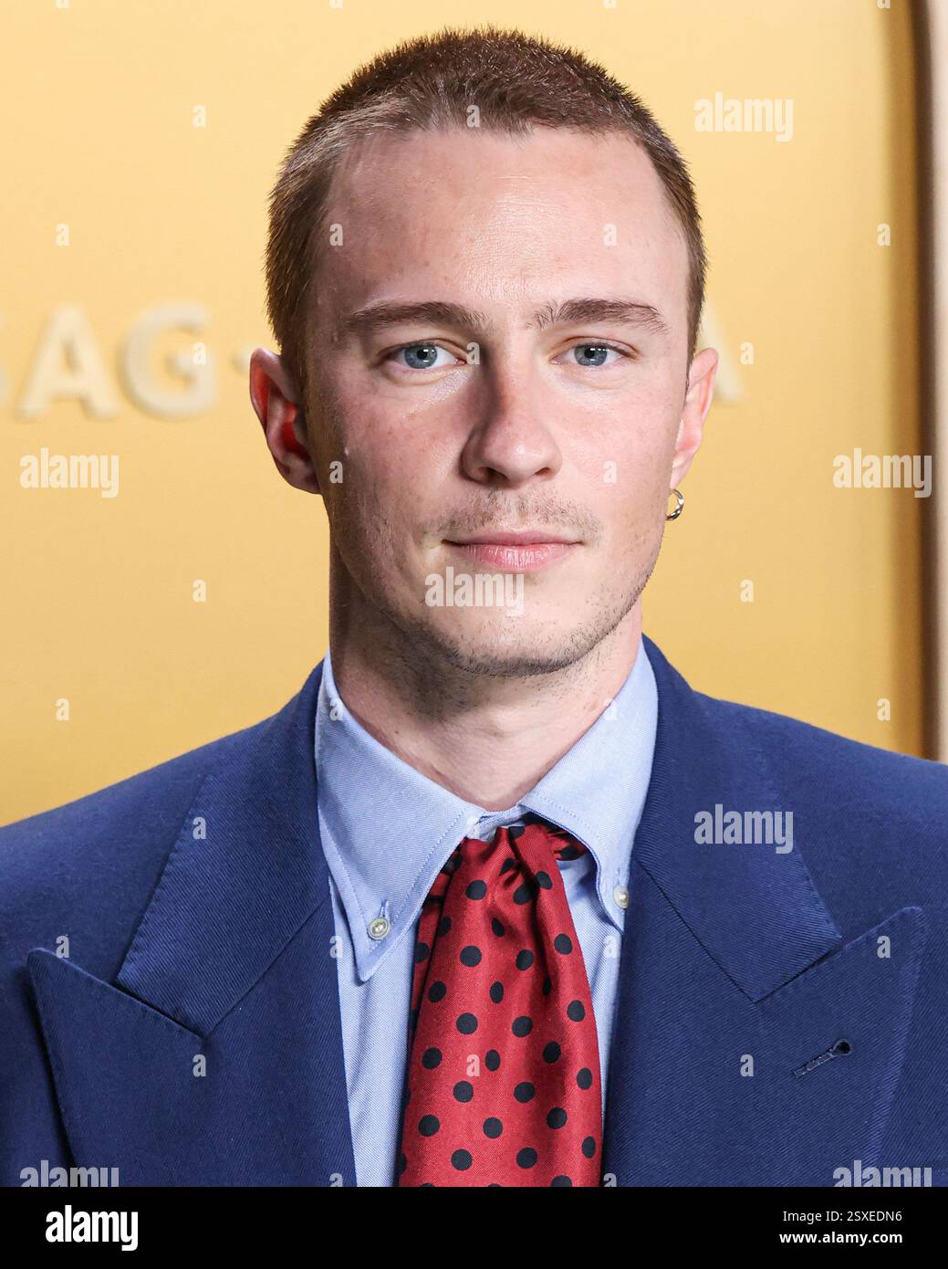 LOS ANGELES, CALIFORNIA, USA - FEBRUARY 23: Drew Starkey wearing ...