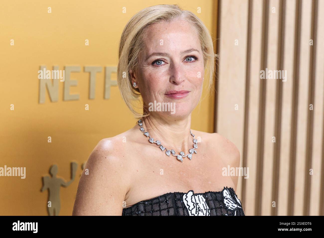 LOS ANGELES, CALIFORNIA, USA - FEBRUARY 23: Gillian Anderson wearing a ...