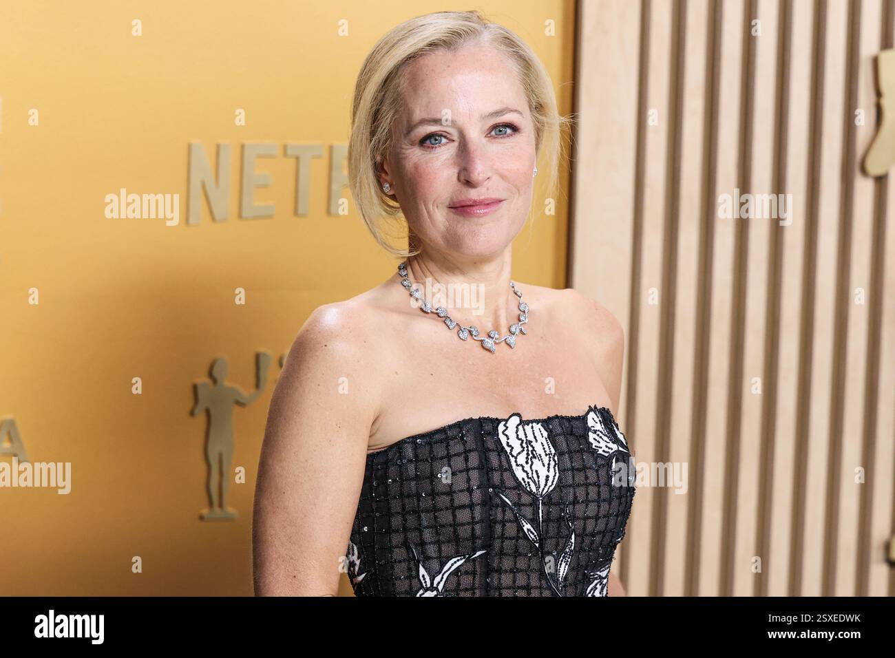 LOS ANGELES, CALIFORNIA, USA - FEBRUARY 23: Gillian Anderson wearing a ...