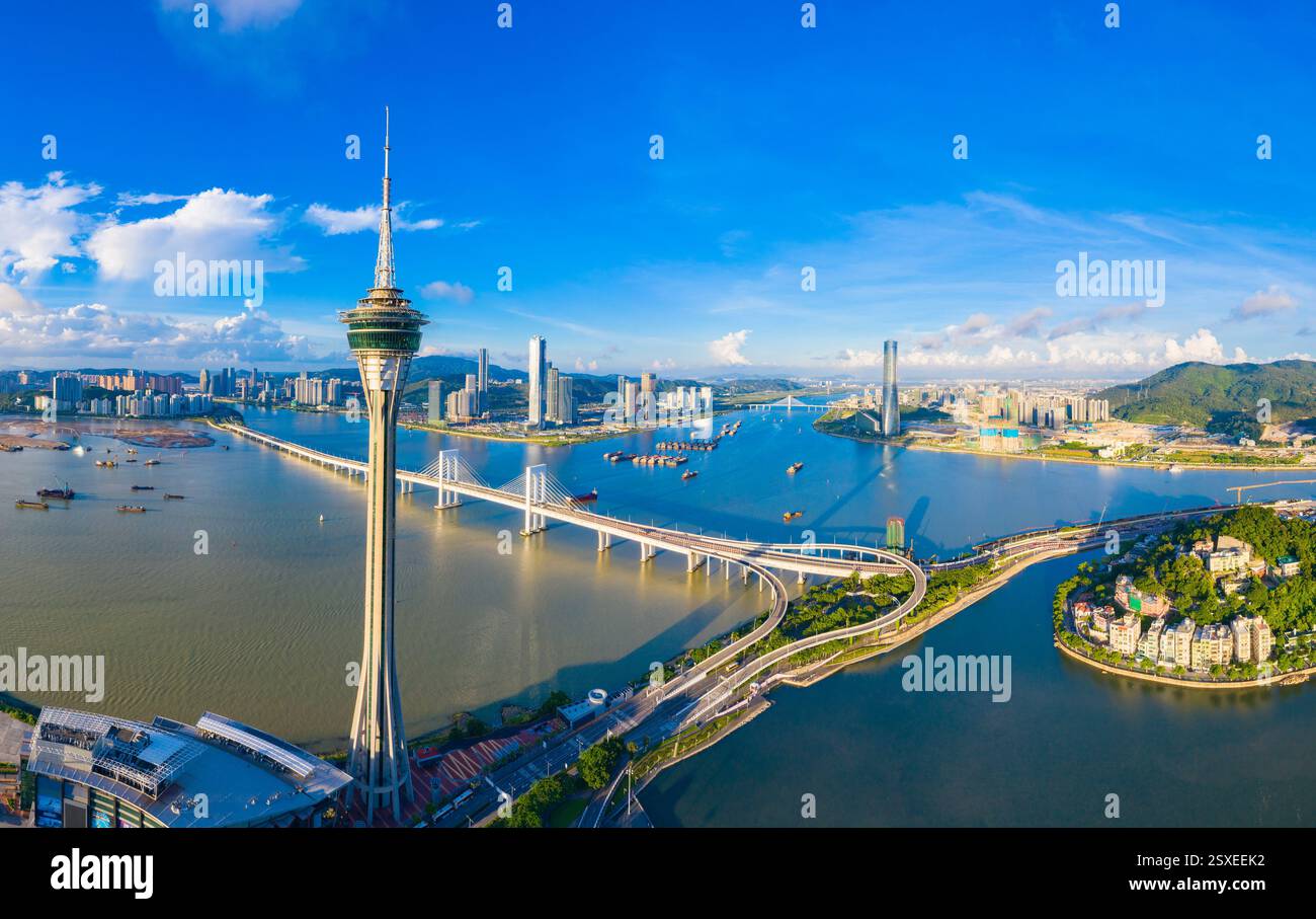 Aerial Scenery of Zhuhai and Macau Bay in China Stock Photo - Alamy