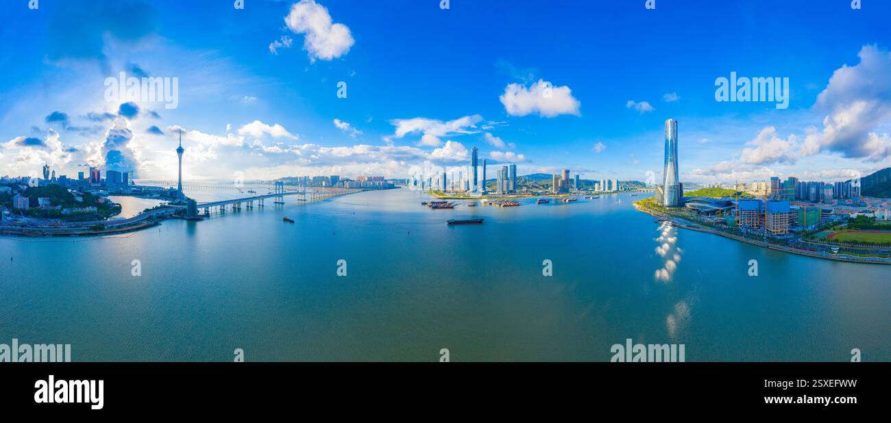 Aerial Scenery of Zhuhai and Macau Bay in China Stock Photo - Alamy