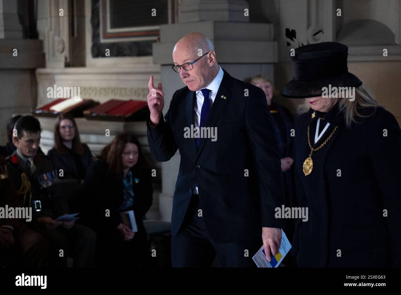 First Minister of Scotland John Swinney and Depute Lord Provost Lezley ...
