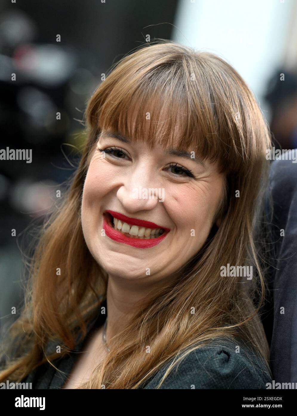 24 February 2025, Berlin: Heidi Reichinnek, top candidate for Die Linke ...