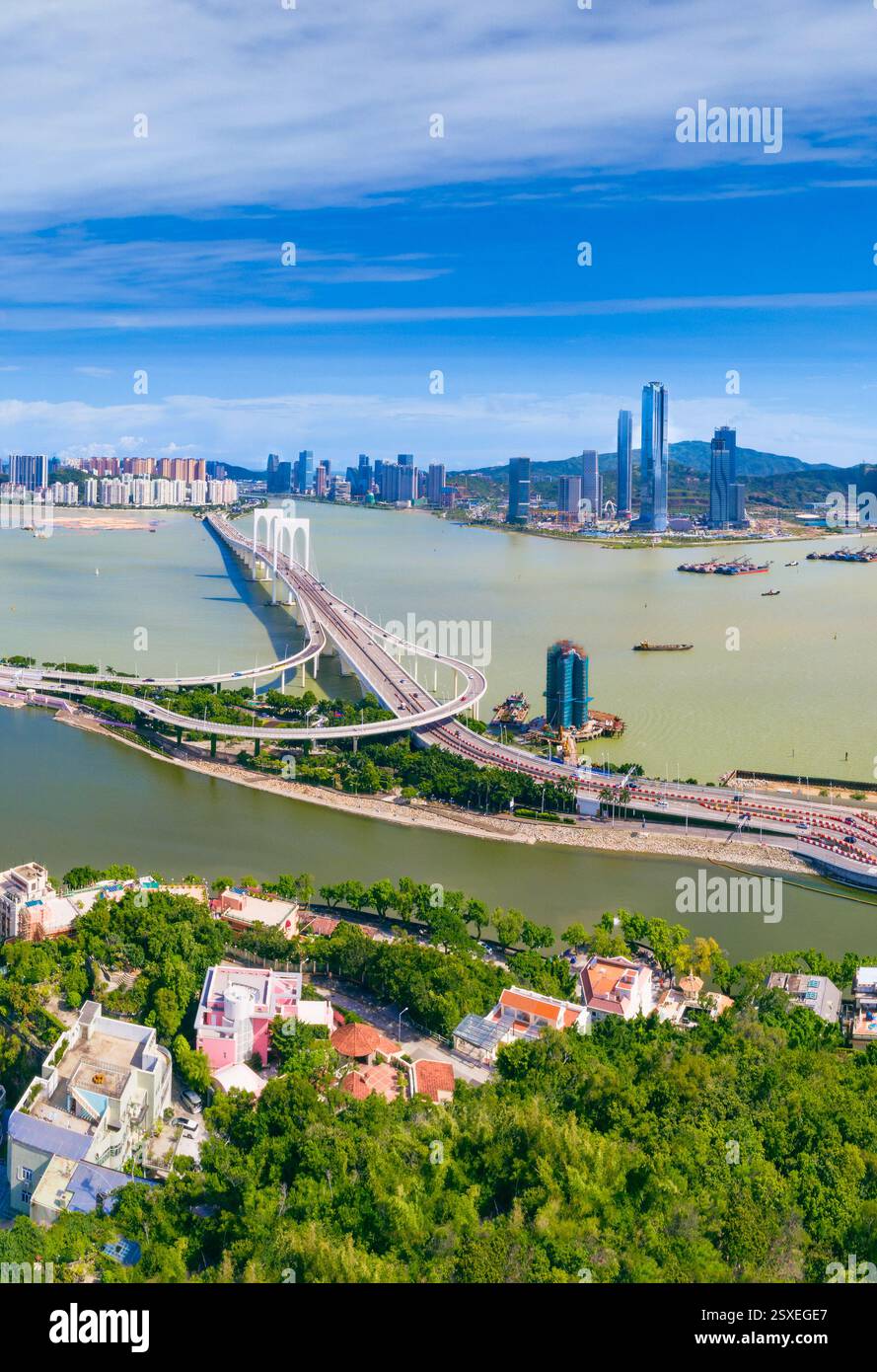 Aerial Scenery of Zhuhai and Macau Bay in China Stock Photo - Alamy