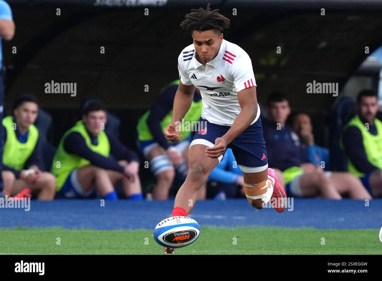 Theo Attissogbe of France during the Six Nations rugby match between ...