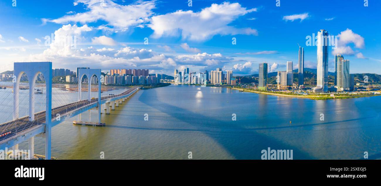Aerial Scenery of Zhuhai and Macau Bay in China Stock Photo - Alamy