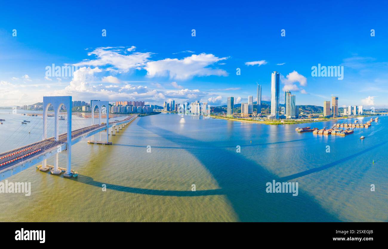 Aerial Scenery of Zhuhai and Macau Bay in China Stock Photo - Alamy