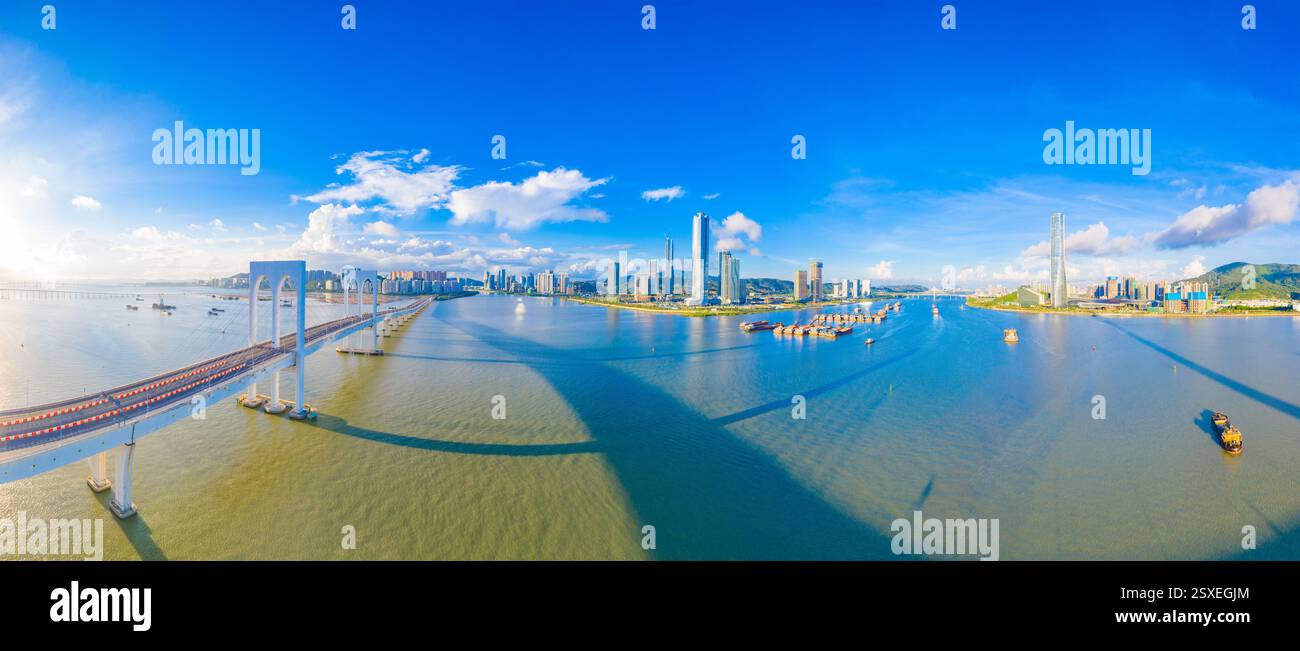 Aerial Scenery of Zhuhai and Macau Bay in China Stock Photo - Alamy