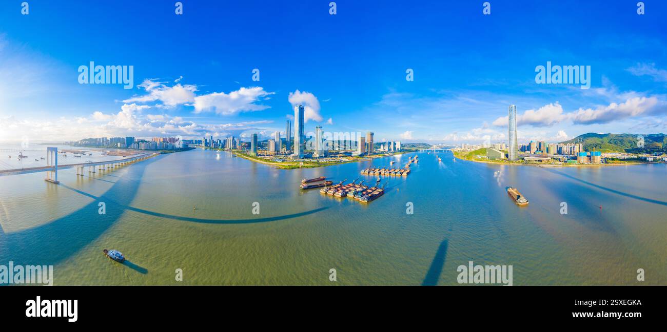 Aerial Scenery of Zhuhai and Macau Bay in China Stock Photo - Alamy