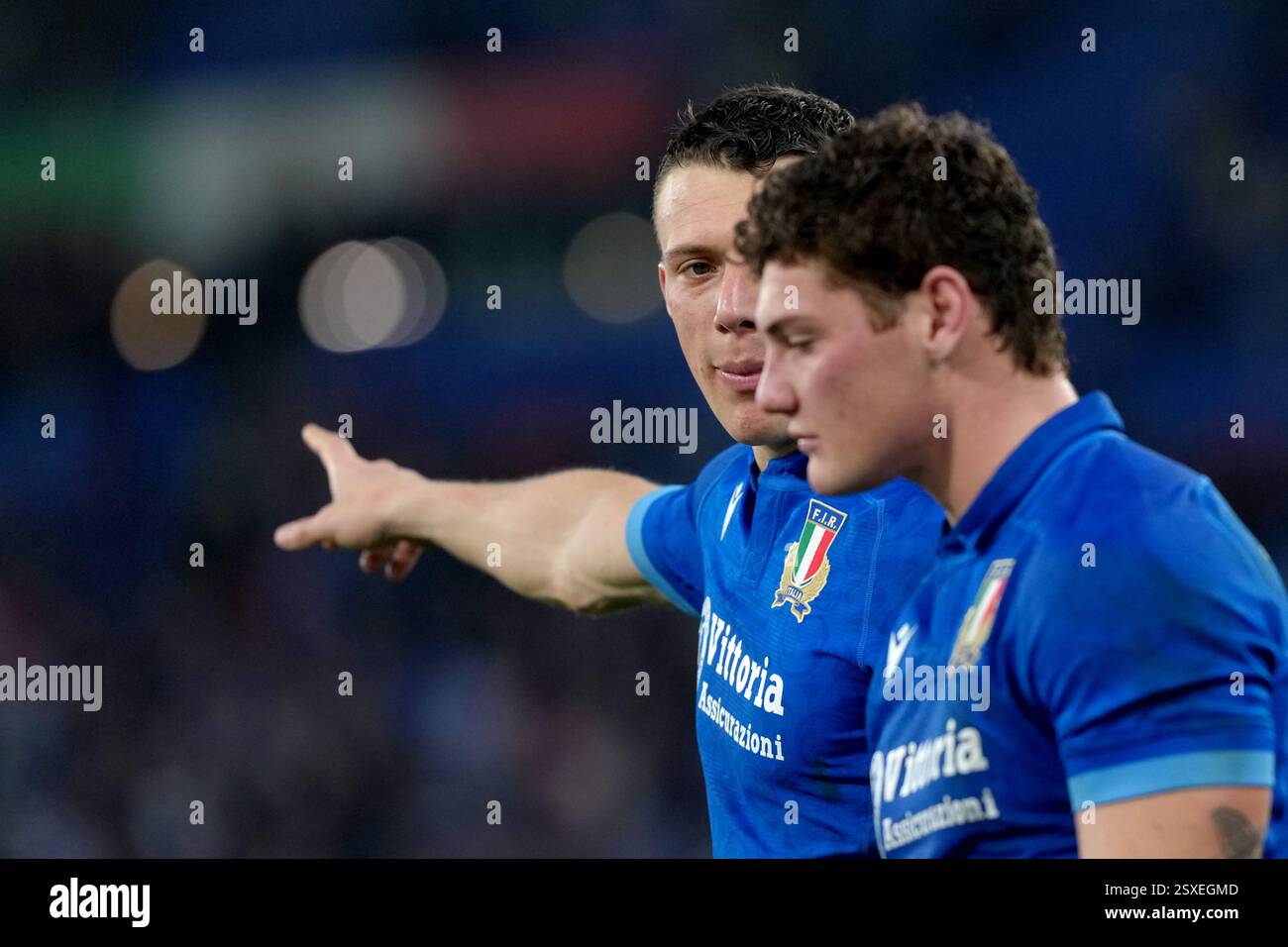 Paolo Garbisi and Alessandro Garbisi of Italy during the Six Nations ...