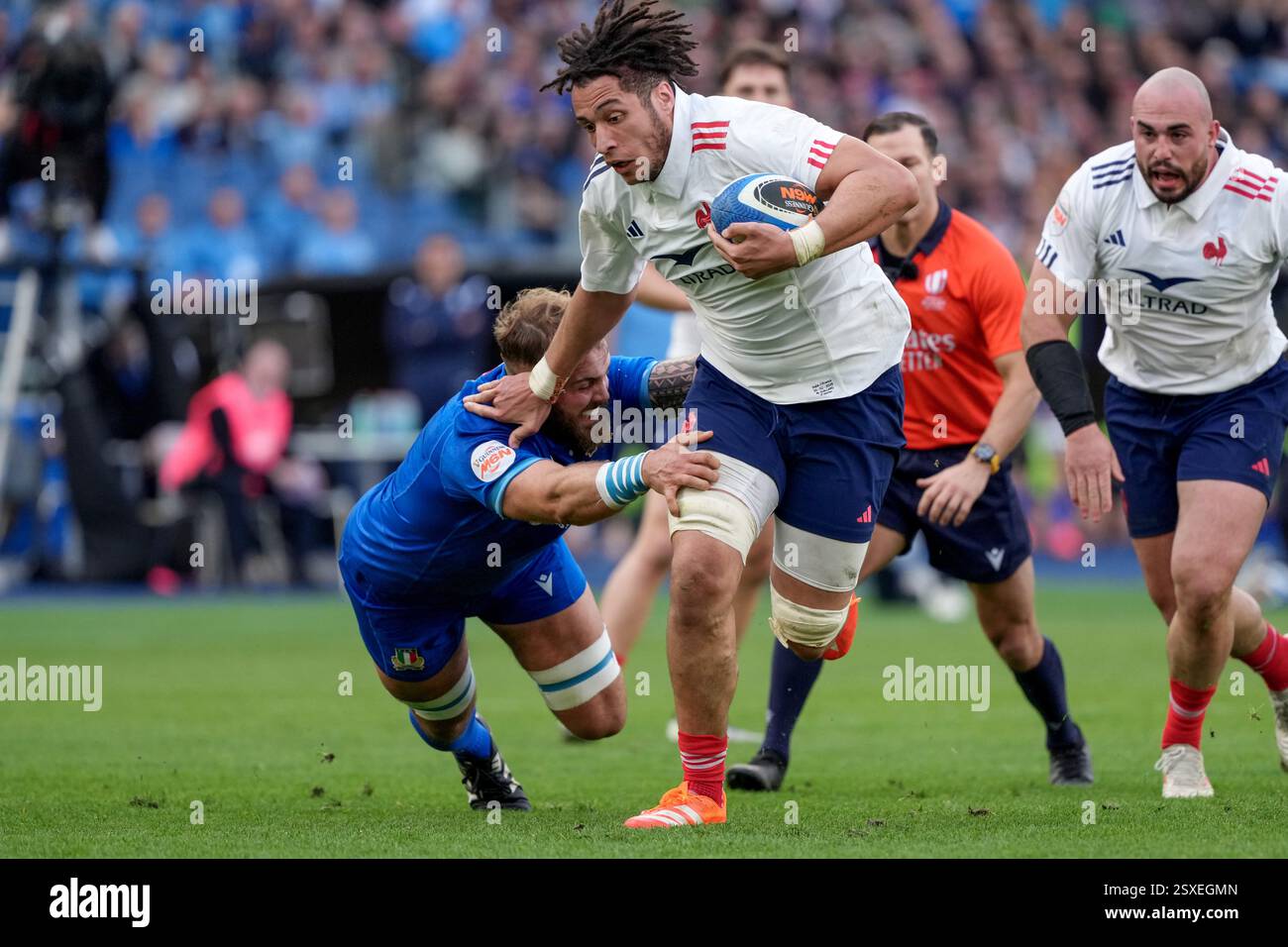 Mickael Guillard of France and Niccolo Cannone of Italy during the Six ...