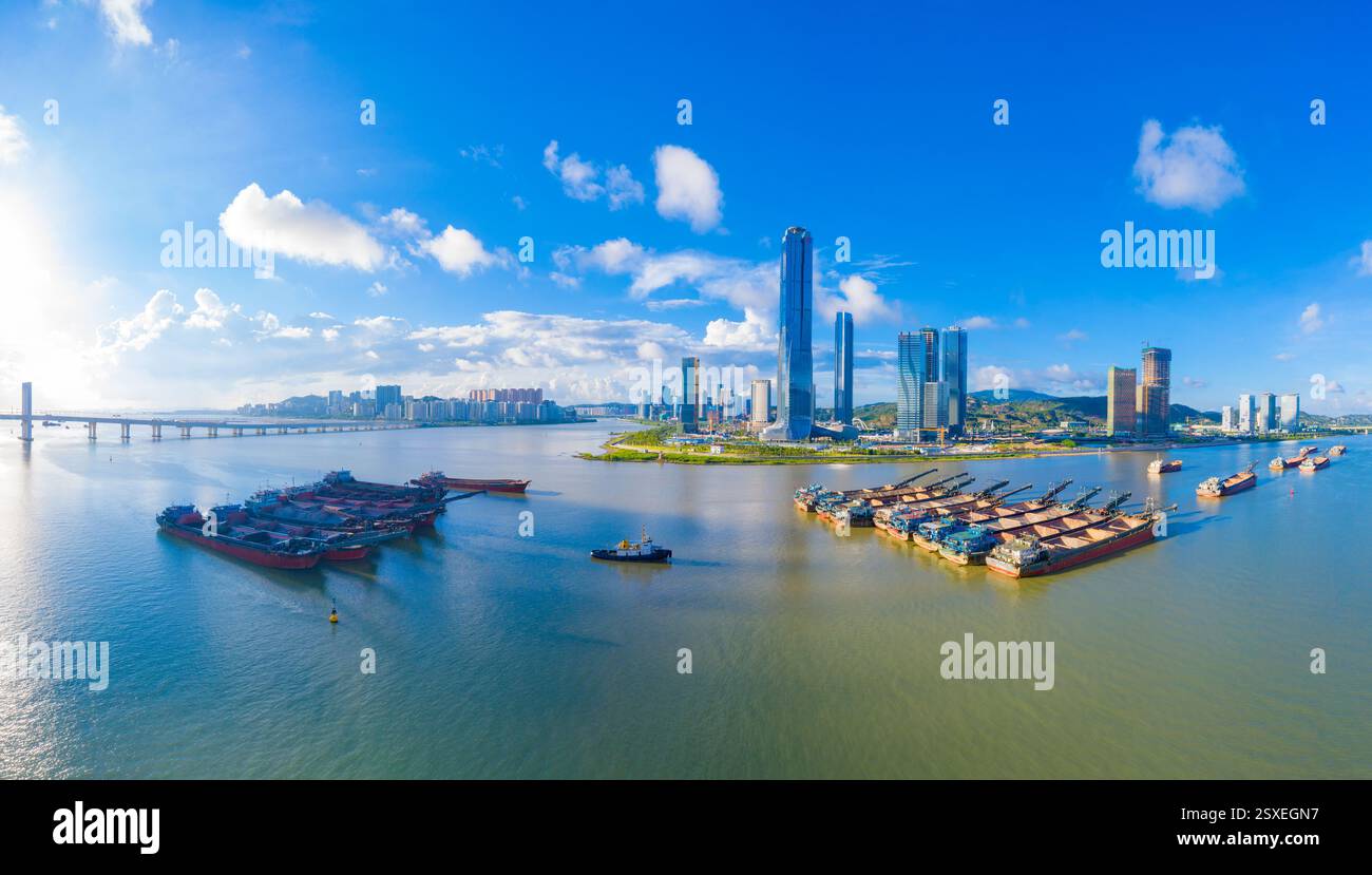 Aerial Scenery of Zhuhai and Macau Bay in China Stock Photo - Alamy