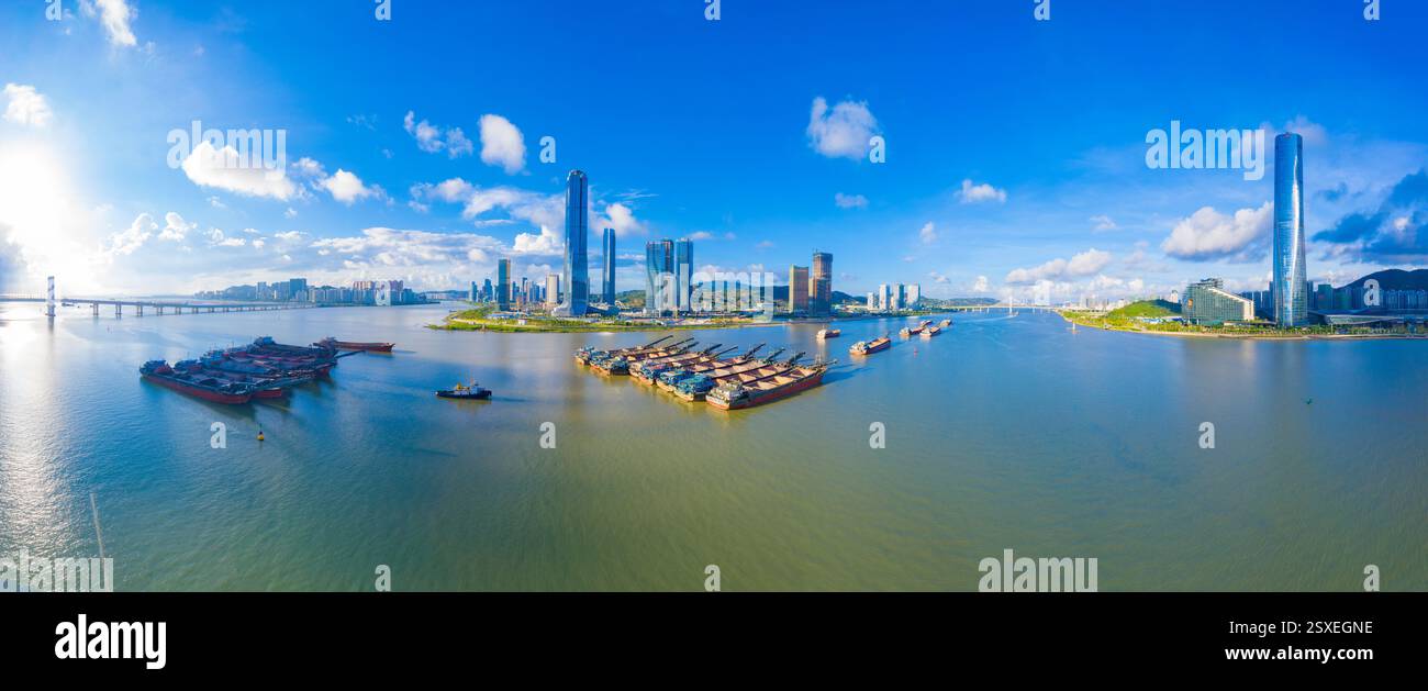 Aerial Scenery of Zhuhai and Macau Bay in China Stock Photo - Alamy