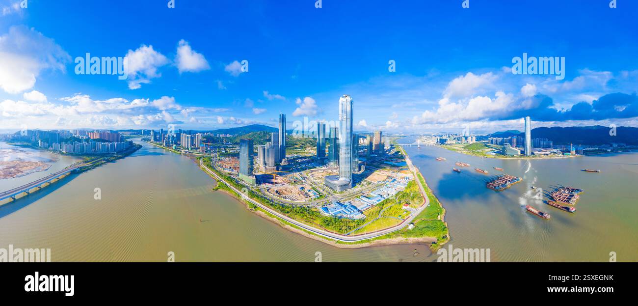 Aerial Scenery of Zhuhai and Macau Bay in China Stock Photo - Alamy
