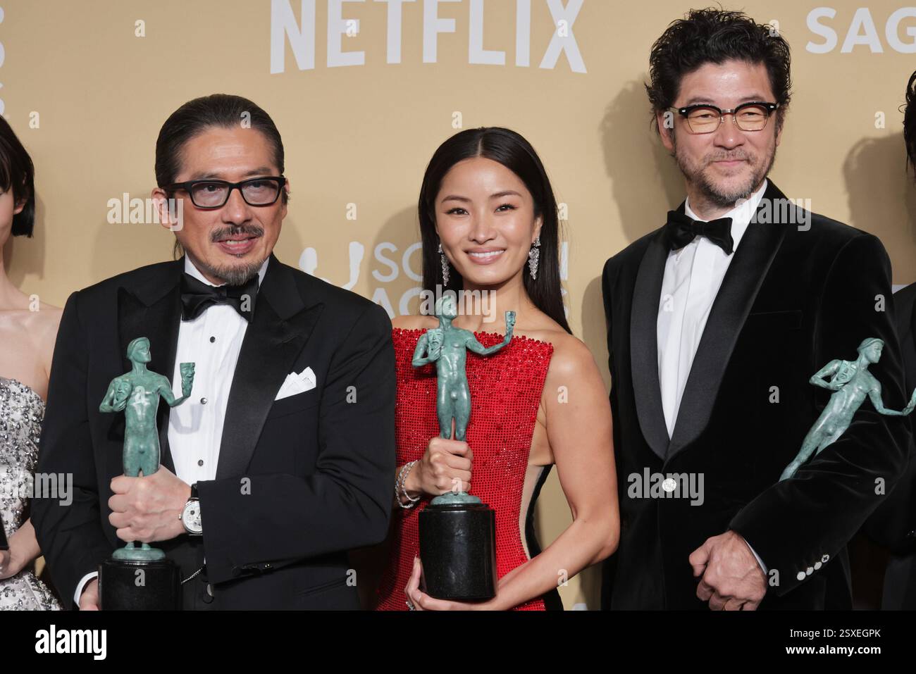 Cast of Shogun - Hiroyuki Sanada, Anna Sawai, and Tadanobu Asano winners of Outstanding ...