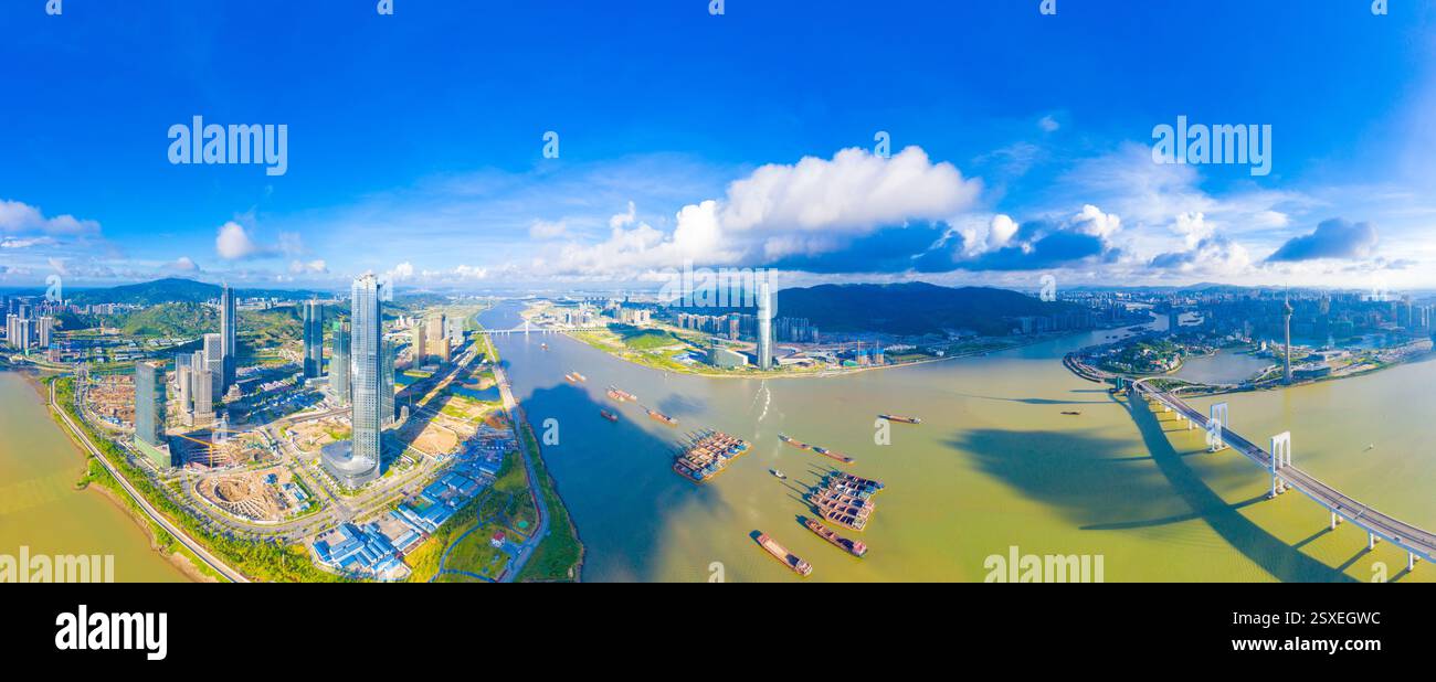 Aerial Scenery of Zhuhai and Macau Bay in China Stock Photo - Alamy