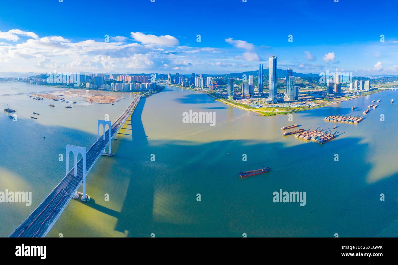 Aerial Scenery of Zhuhai and Macau Bay in China Stock Photo - Alamy