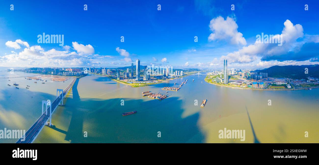 Aerial Scenery of Zhuhai and Macau Bay in China Stock Photo - Alamy