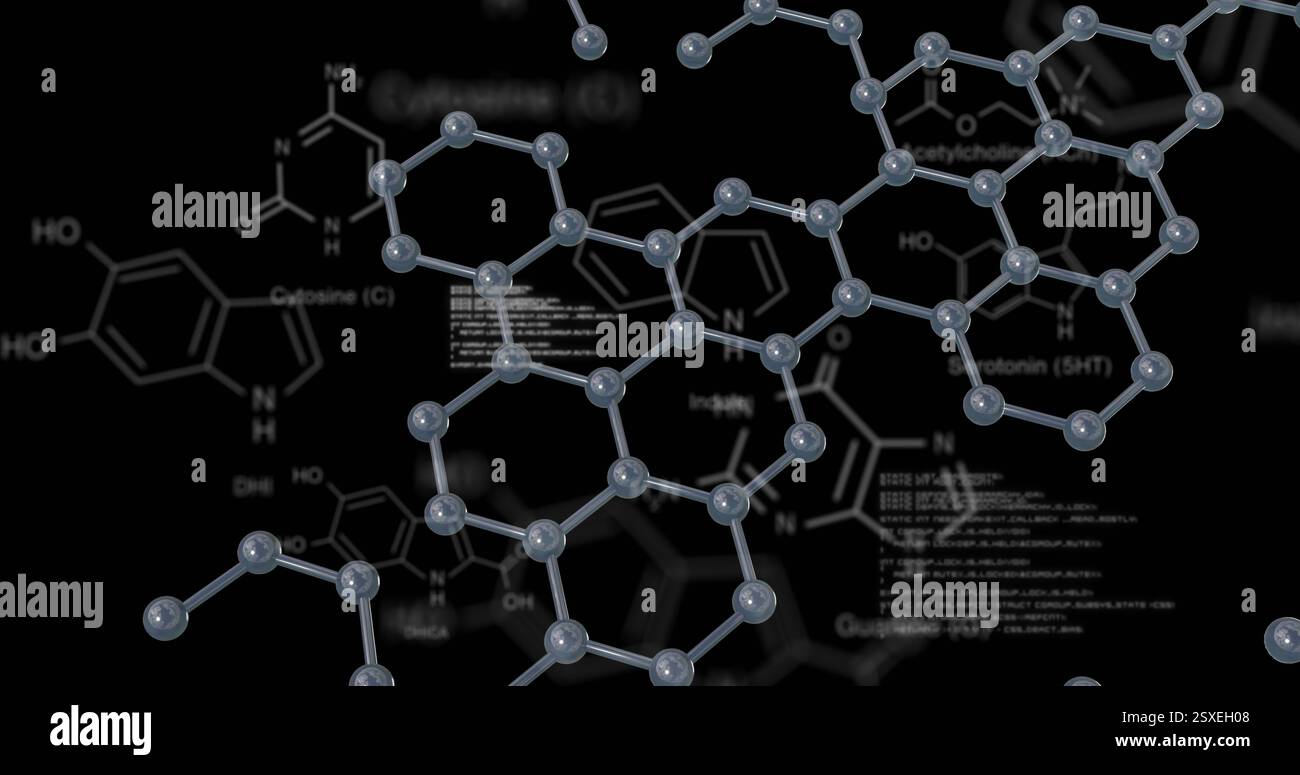 Molecular structure and chemical formulas, scientific research image ...