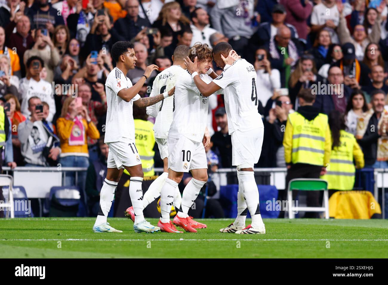 Luka Modric of Real Madrid celebrates a goal 1-0 during the Spanish ...