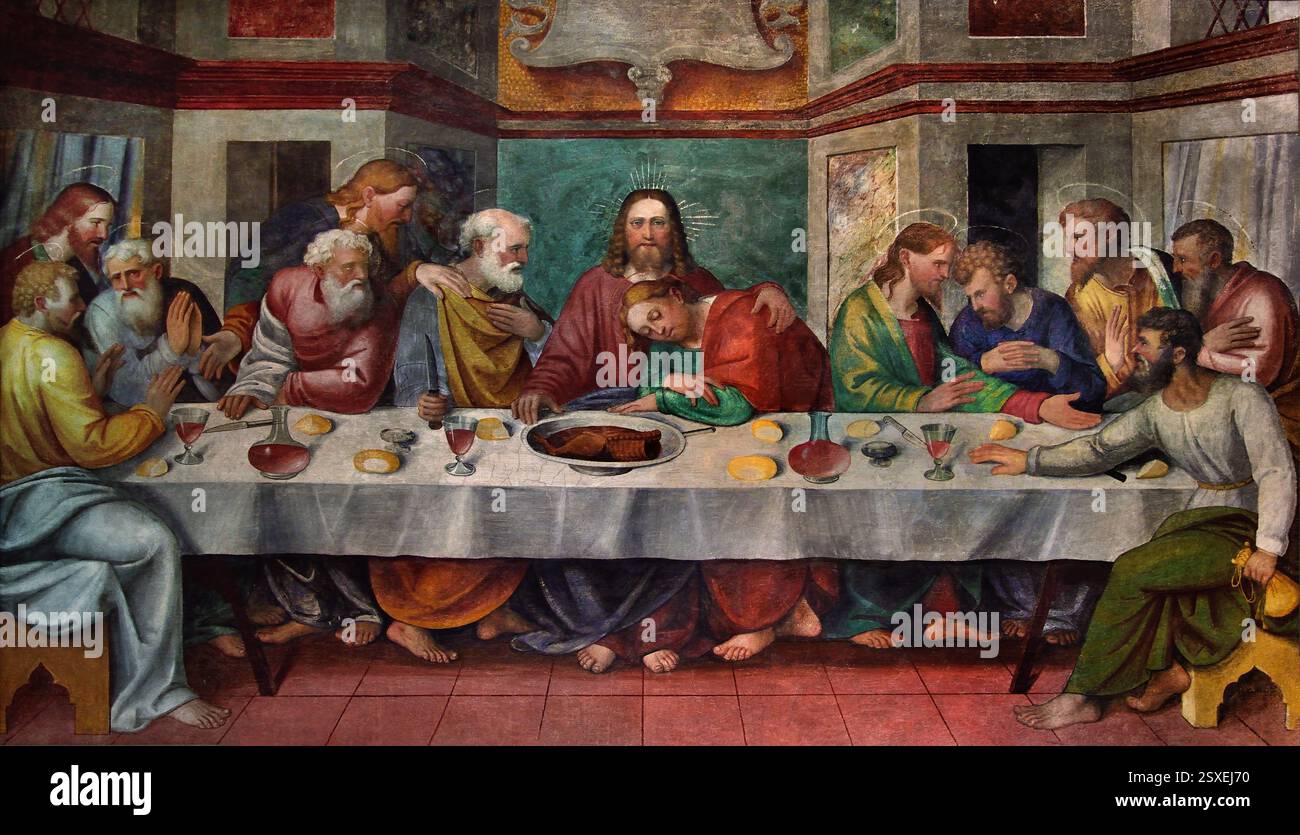 The Last Supper 1535 by Paolo Caylina 1485-1545 Fine Art Museum, Italy ...