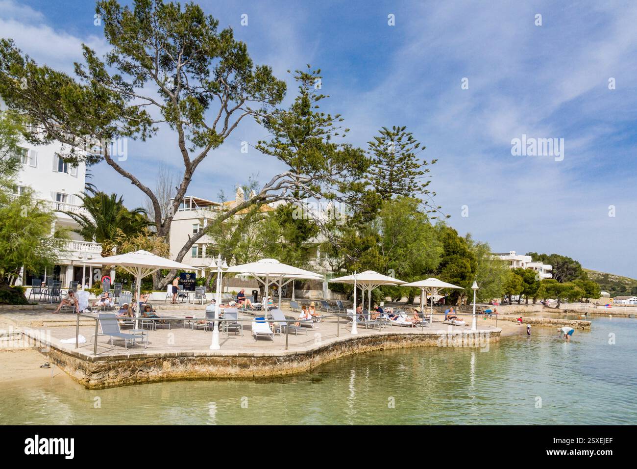 port of Pollensa, paseo Colón, bay of Pollença, Mallorca, balearic ...
