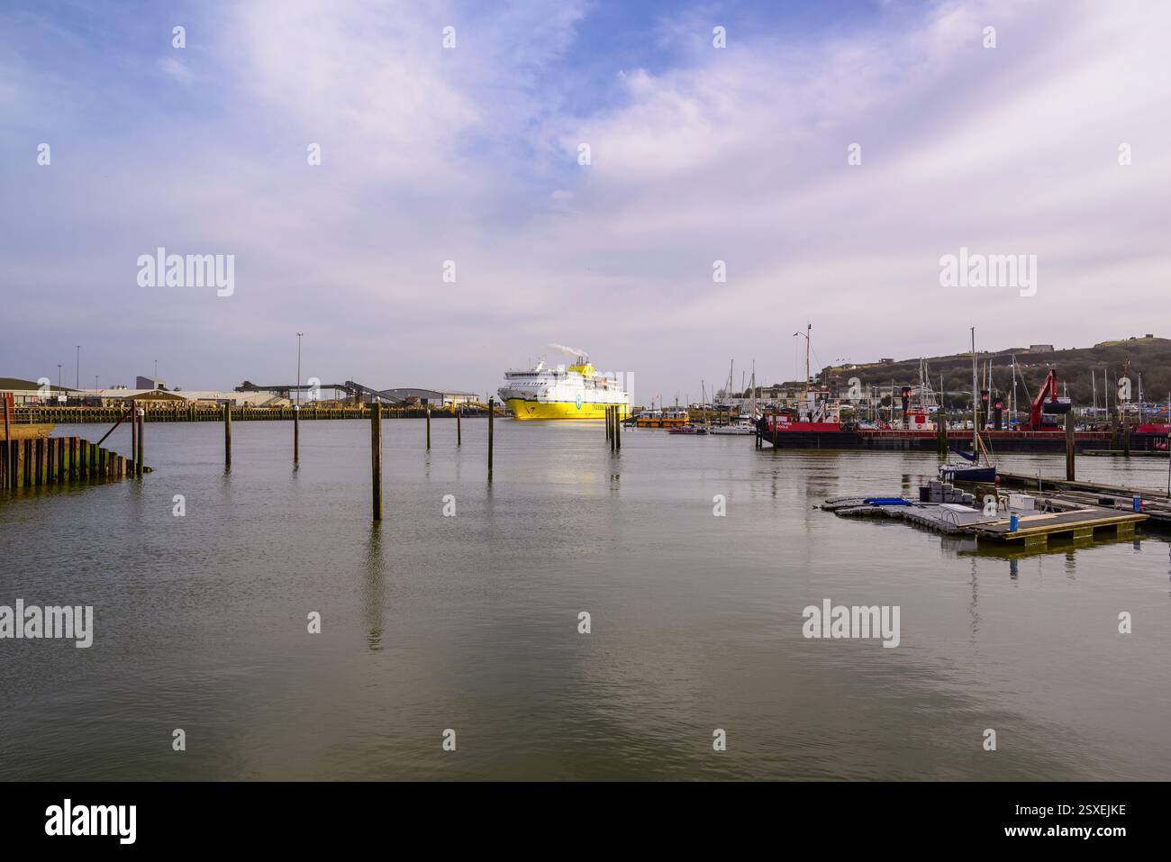 Transmancheferries Seven Sisters cross channel ferry arriving into ...