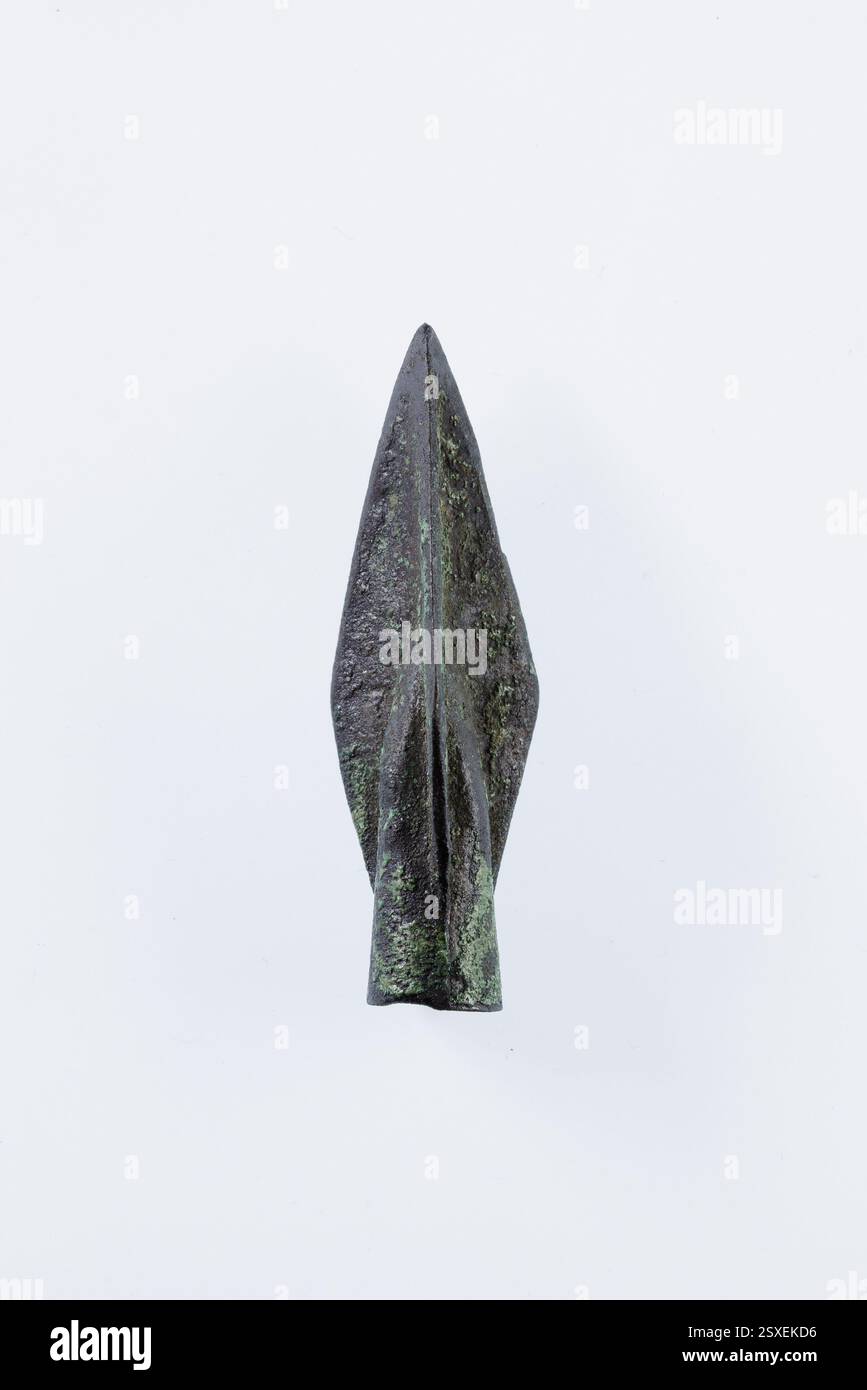 A bronze or copper alloy arrow point from the Late Period of Ancient ...