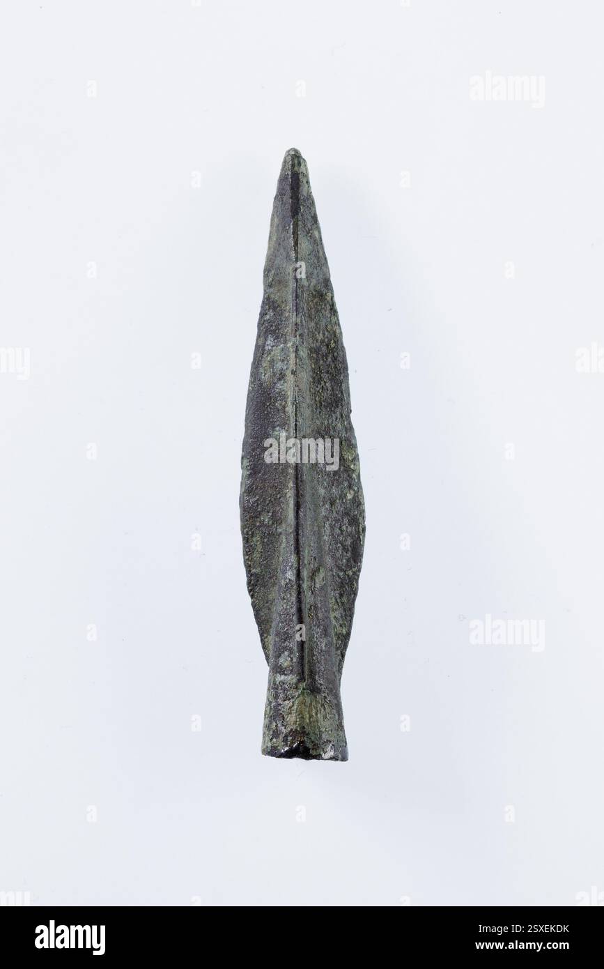A bronze or copper alloy arrow point from the Late Period of Ancient ...