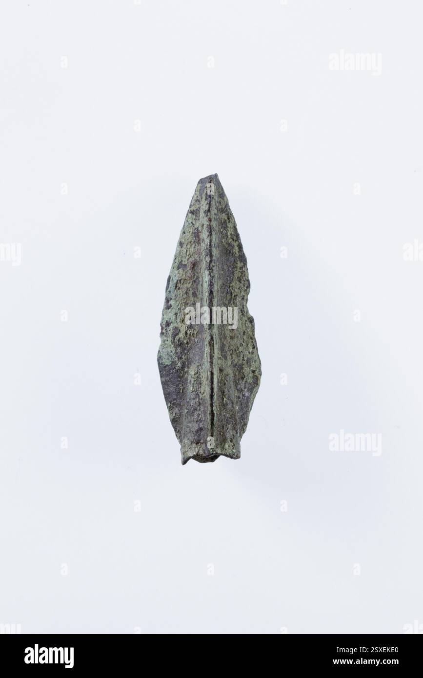 A bronze or copper alloy arrow point from the Late Period of Ancient ...