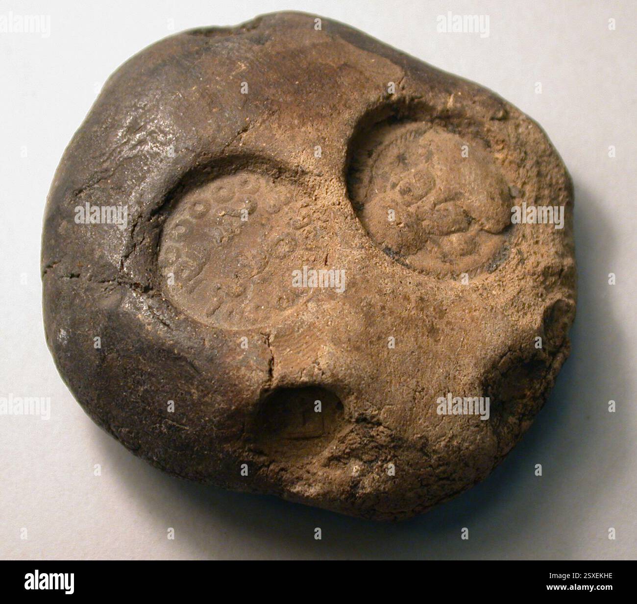 A Sasanian bulla, an ancient seal, from the Sasanian Empire. This bulla ...