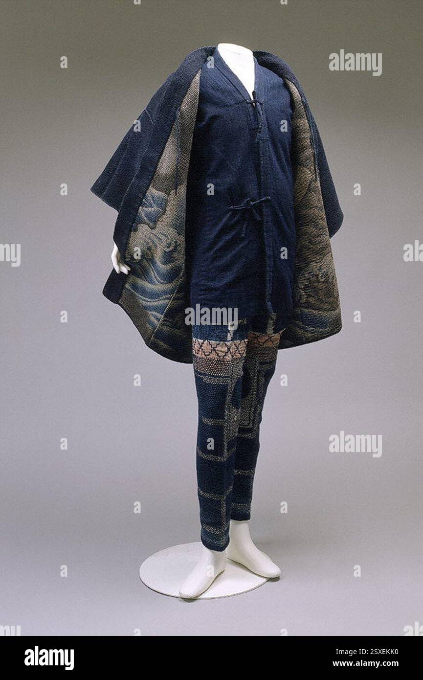 This mid-19th-century Japanese fireman’s jacket features an elaborate ...