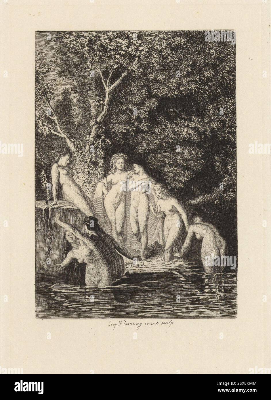 This 1873 etching by Léopold Flameng, part of 'The Decameron' series ...