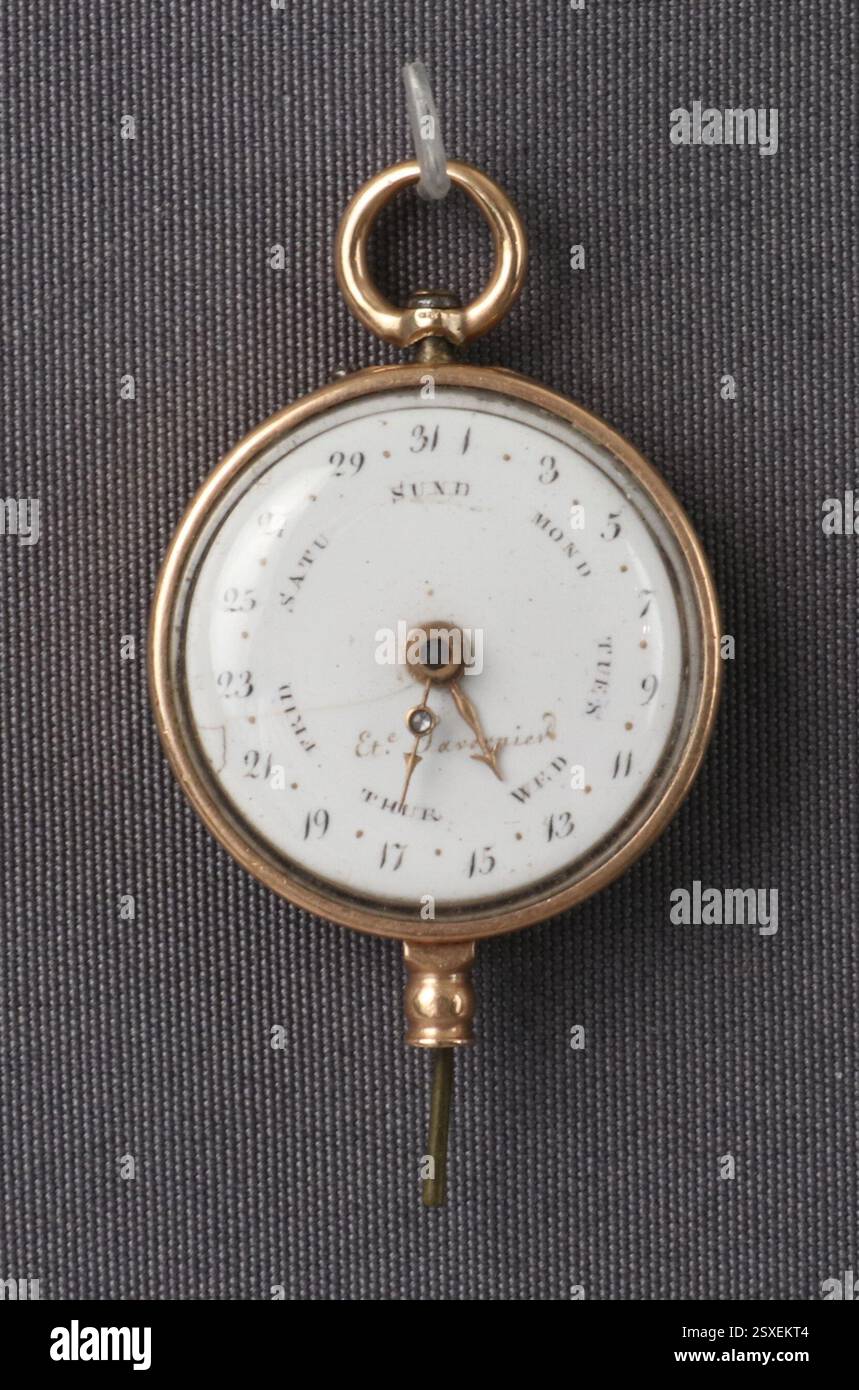 A French calendar key for a watch, created by Etienne Tavernier around ...