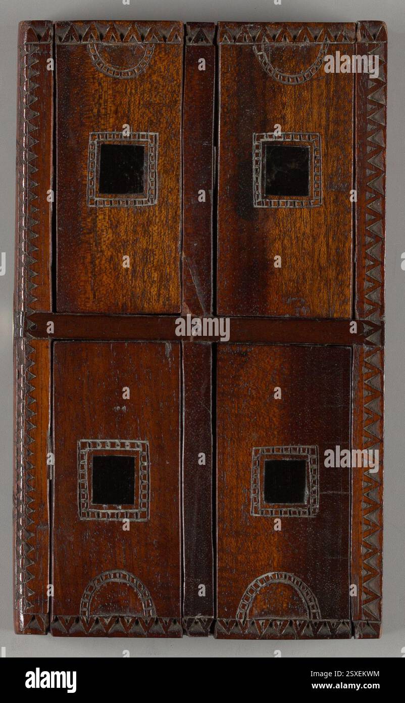 This 19th-century European box carved from solid mahogany is designed ...