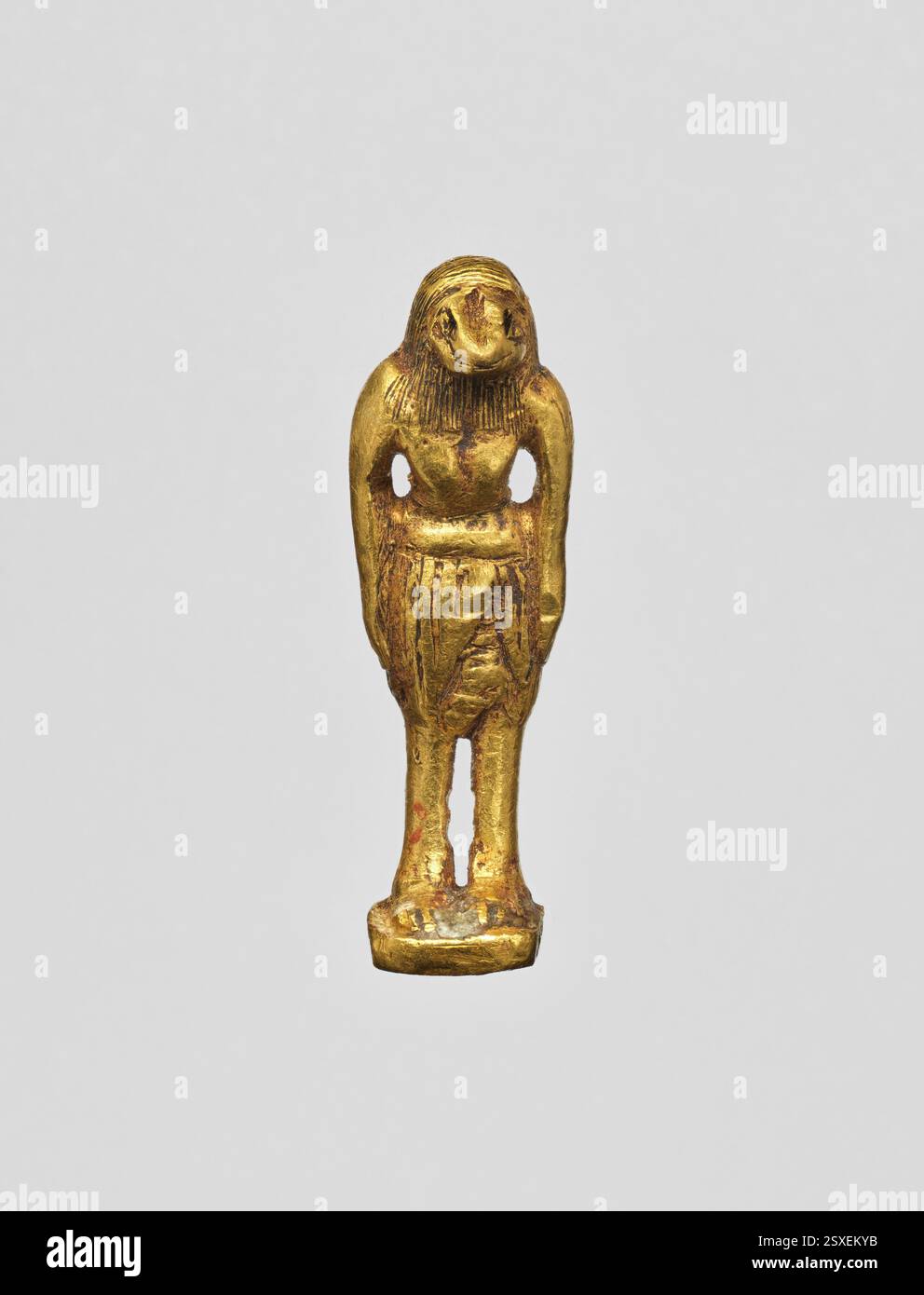 A gold amulet pendant from the Ptolemaic period in Egypt, dated 332-30 ...