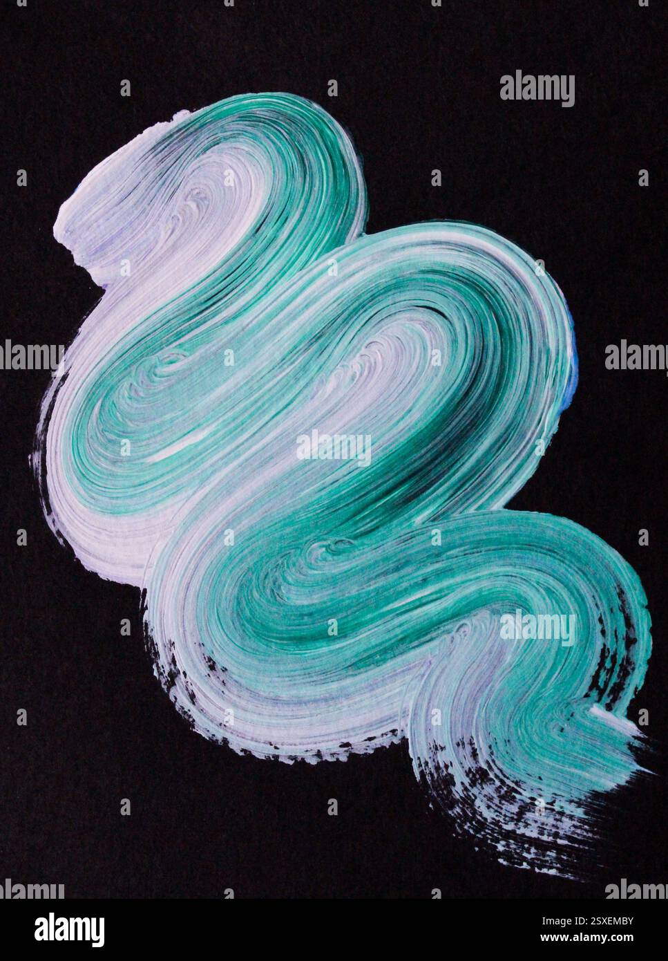 A close up photograph of hand made artwork. Brush strokes and texture ...