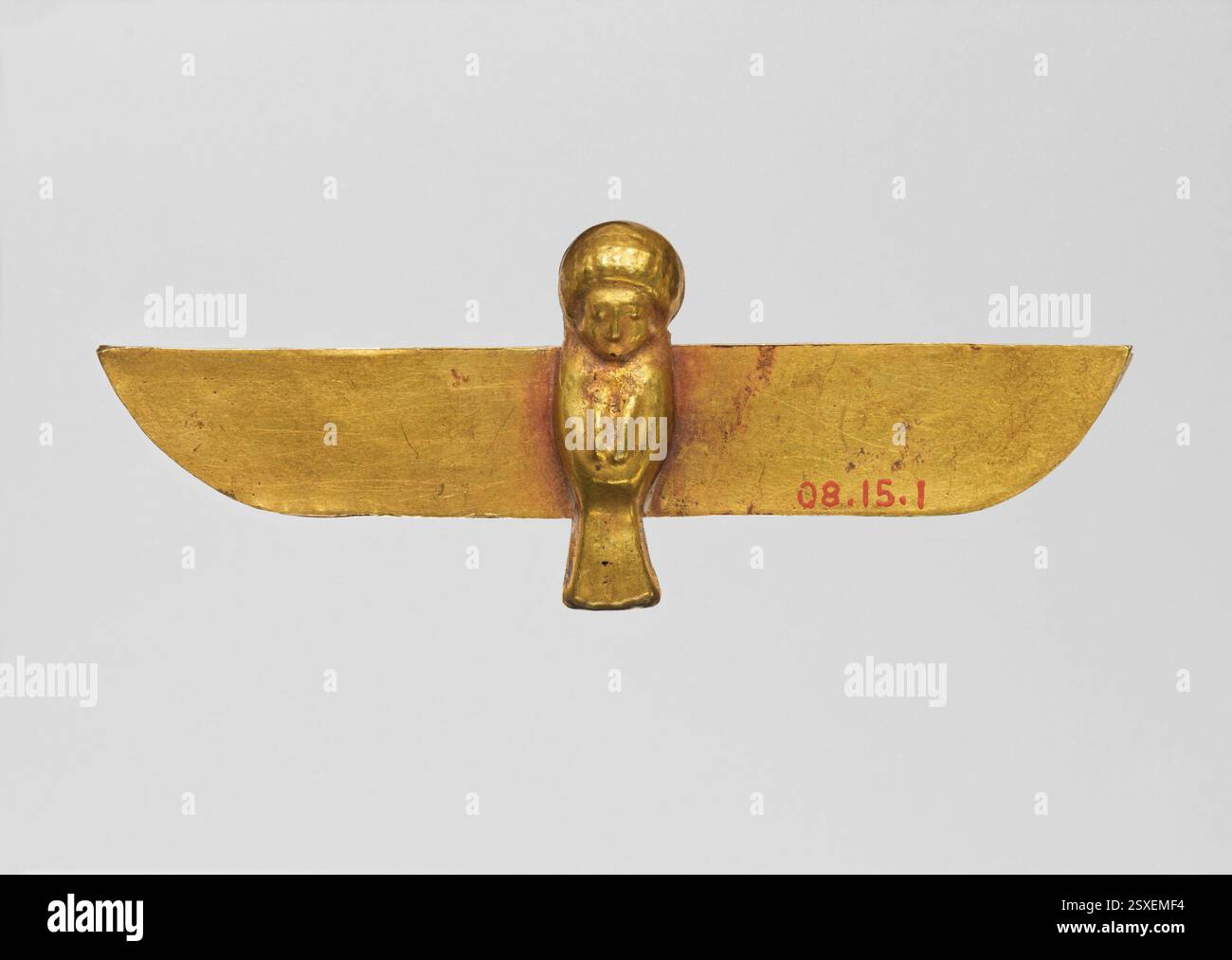 Gold, lapis lazuli, and faience amulet in the form of a Ba bird from ...
