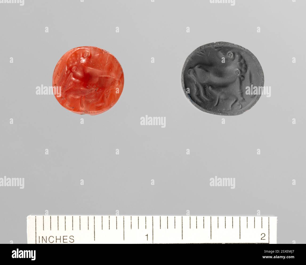 This Minoan Chalcedony Lentoid gem (ca. 1450–1375 BCE) depicts a ...