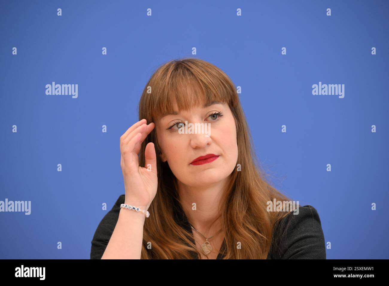 Berlin, Germany. 24th Feb, 2025. Heidi Reichinnek (Die Linke), top ...