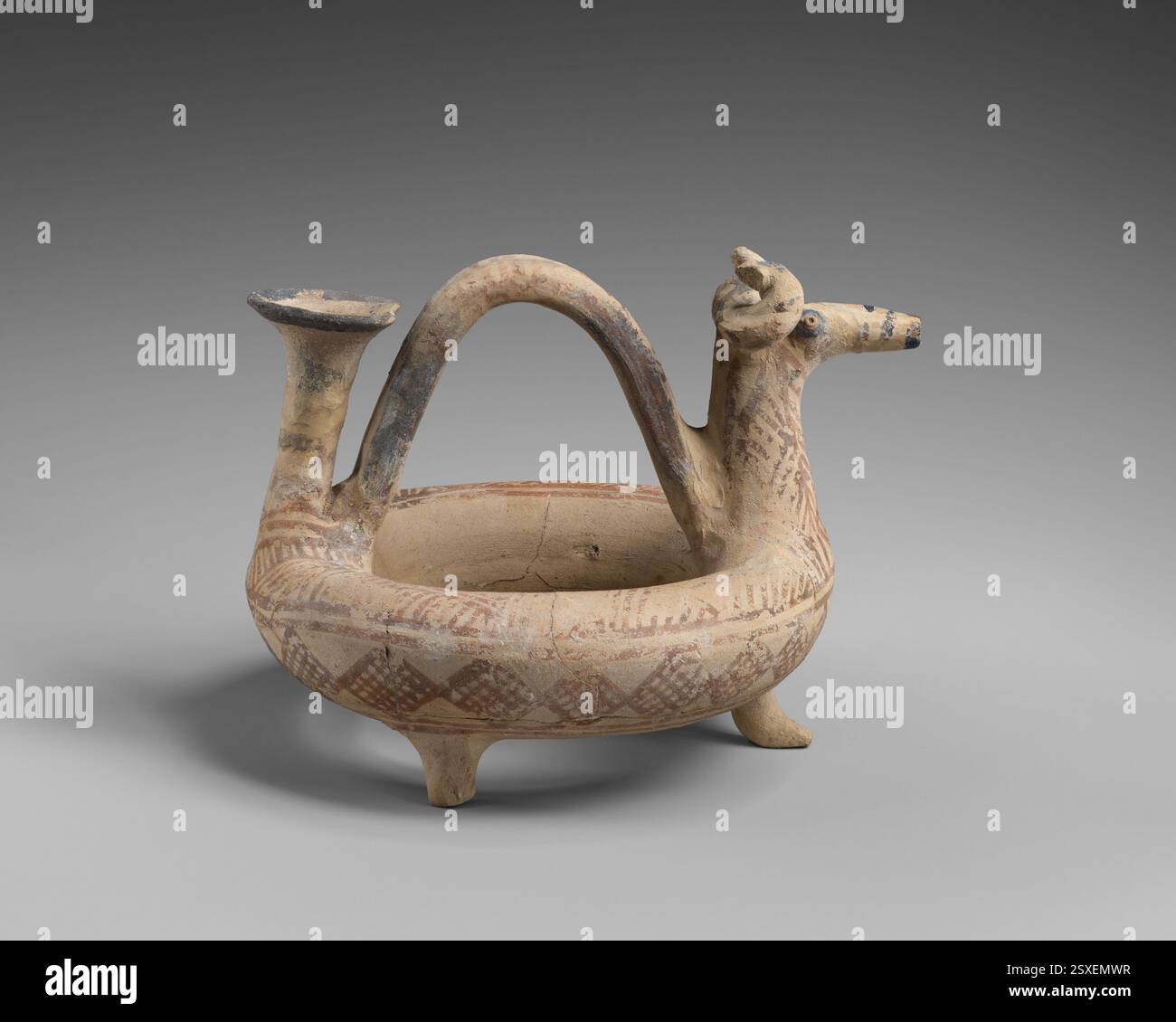 Terracotta ring-kernos (offering vessel), Cypriot, ca. 1200–1050 BCE. A ...