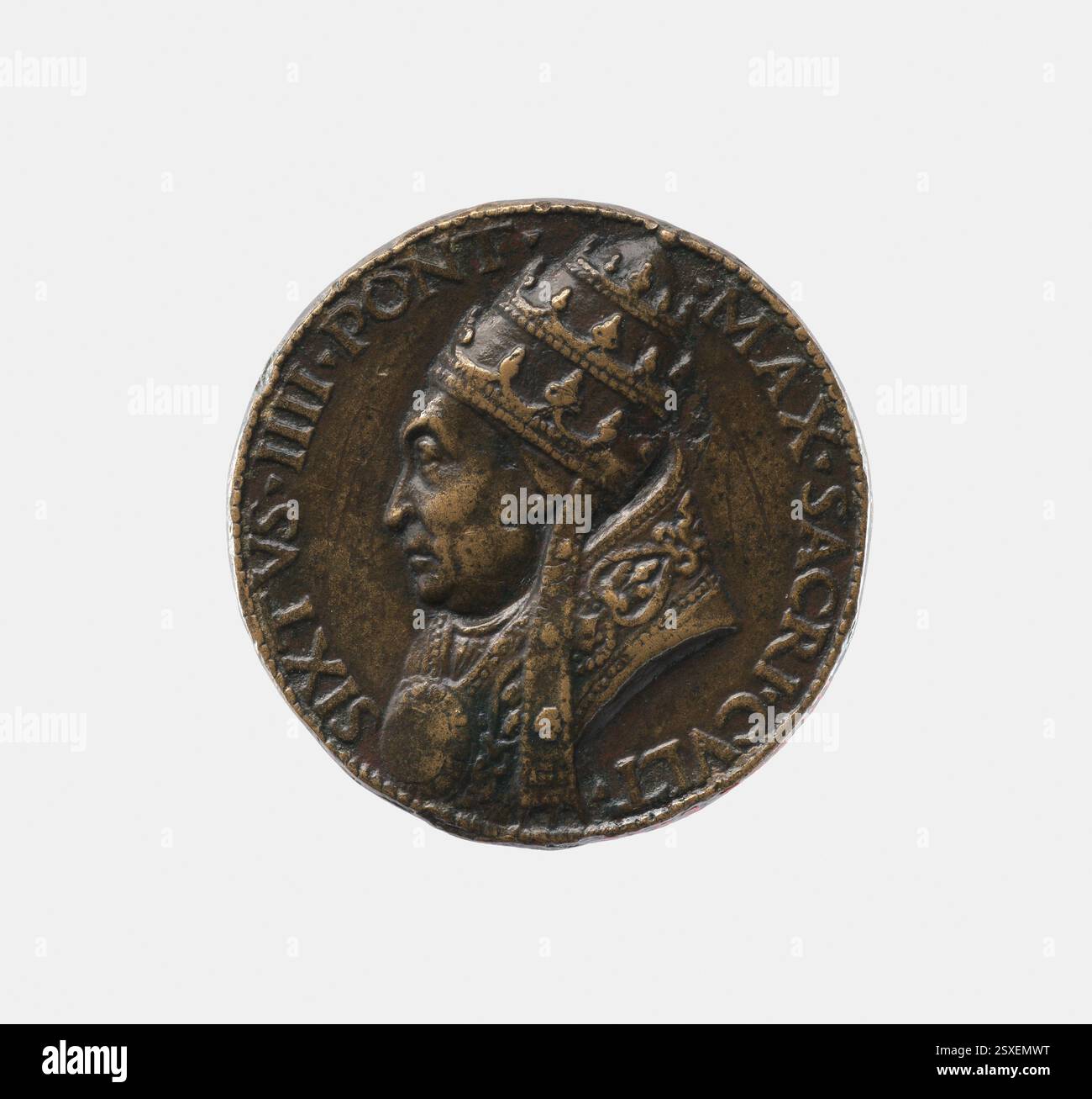 This bronze medal depicts Pope Sixtus IV, created by Lysippus the ...