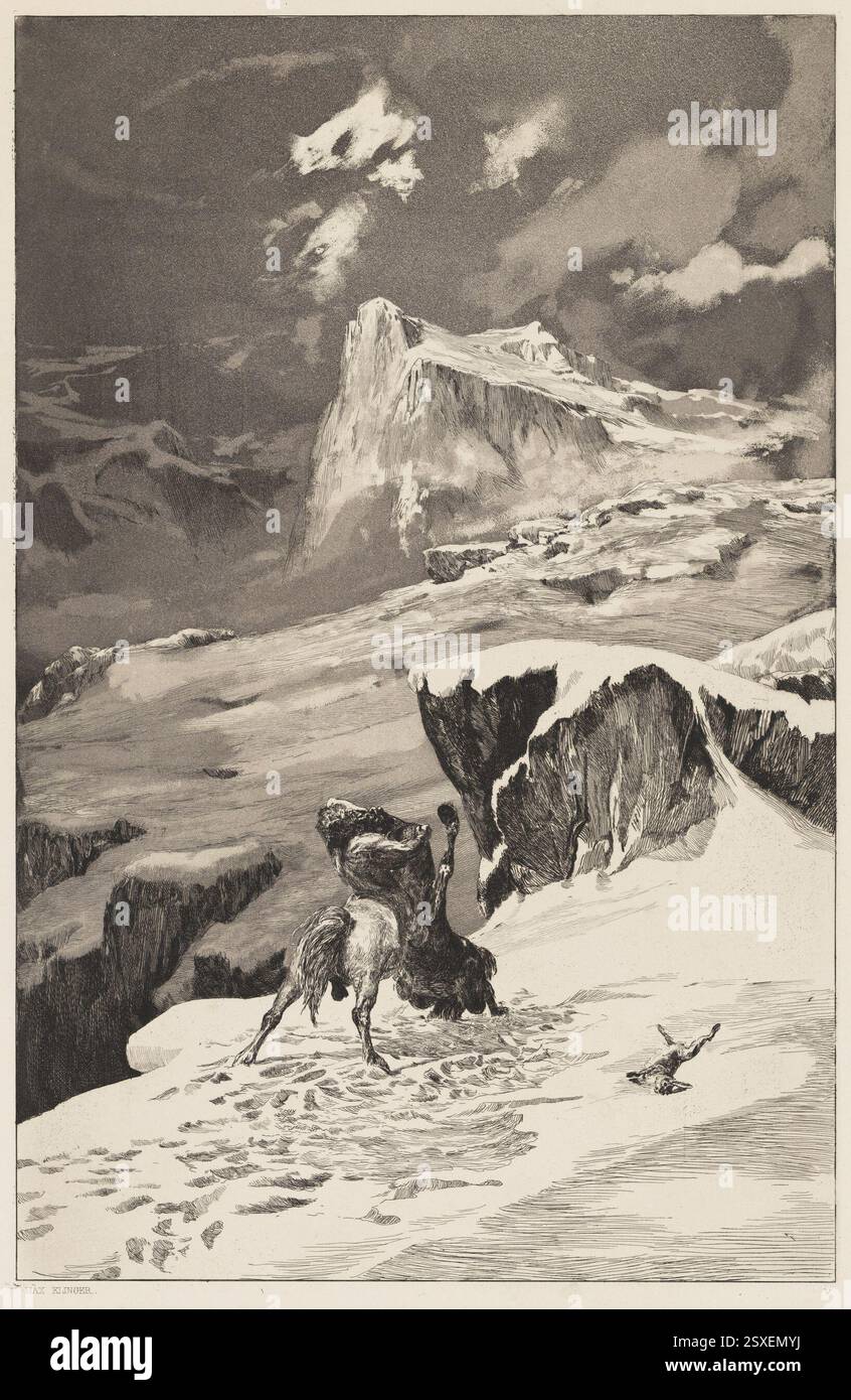 Max Klinger's 'Kämpfende Centauren' (Fighting Centaurs), created ...