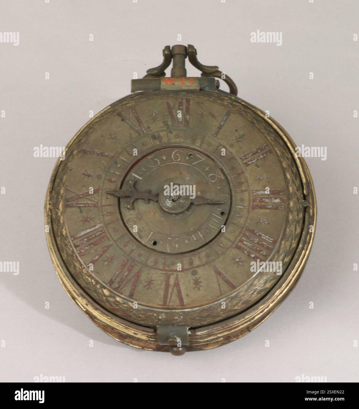 This German clock-watch from the 17th to 18th century is made of brass ...