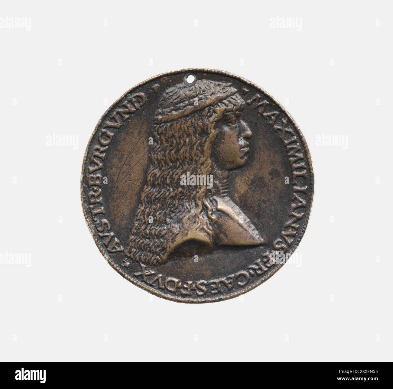 This bronze medallion commemorates the 1477 marriage of Maximilian I of ...
