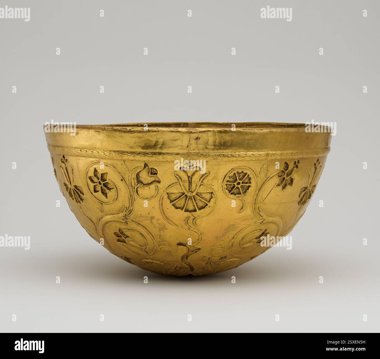 Electrotype reproduction of a Scythian gold bowl from the 4th-3rd ...