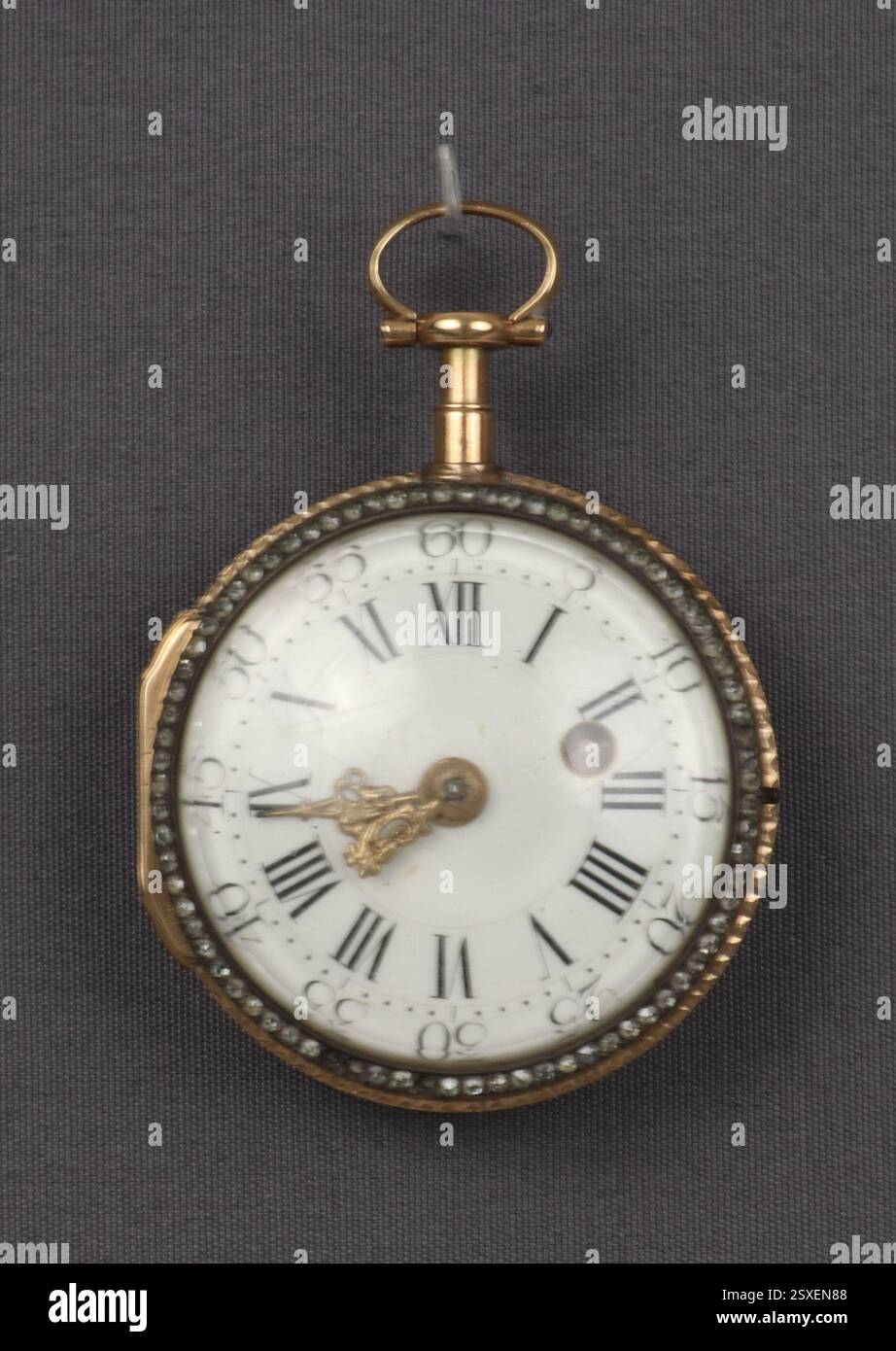 A French pocket watch created by watchmaker Jean Romilly around 1780 ...